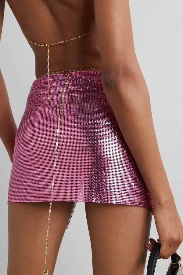 Rosantica Mermaid Chainmail Mini Skirt