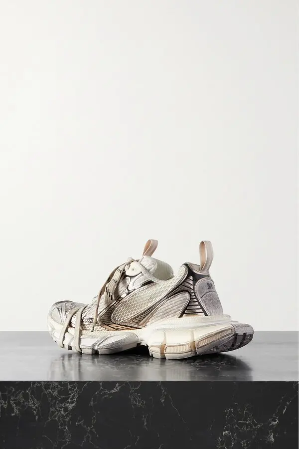 Balenciaga 3xl Mesh And Rubber Sneakers - Neutrals