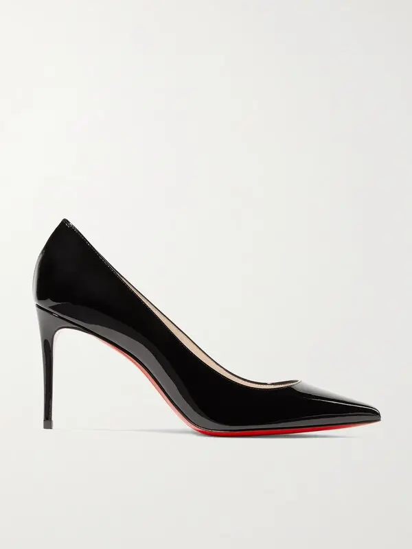 CHRISTIAN LOUBOUTIN Kate 85 Patent-leather Pumps - Black