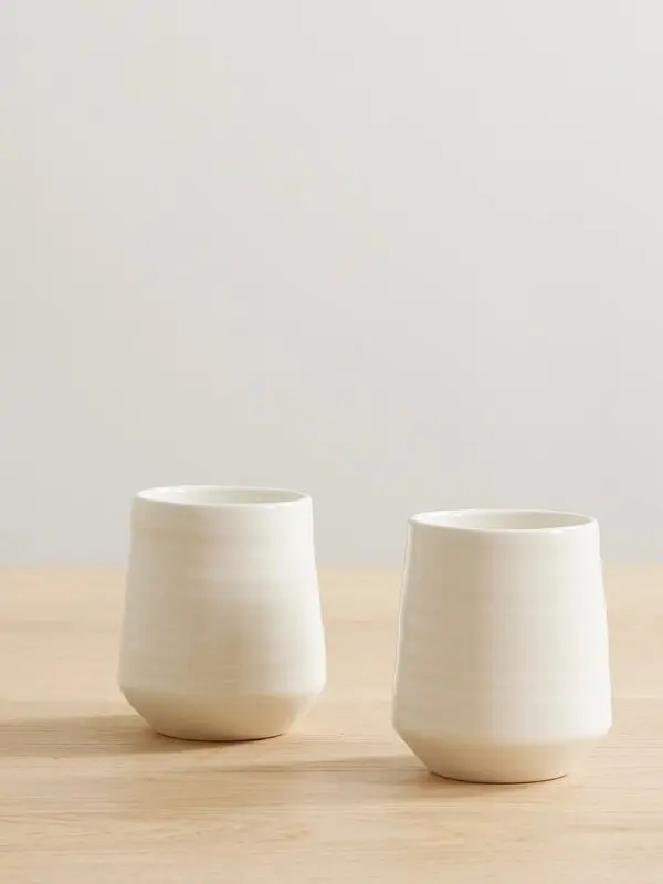 Brunello Cucinelli Tradition Set Of Two Ceramic Cups - White