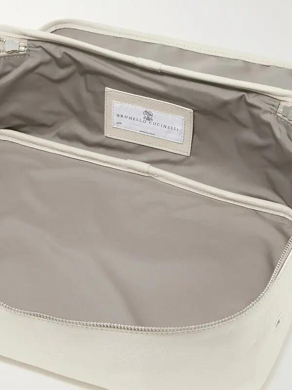 Brunello Cucinelli Textured Leather Cosmetic Case
