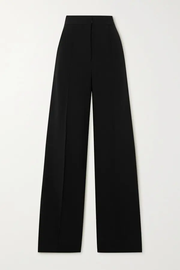 Another Tomorrow Net Sustain Stretch-merino Wool Wide-leg Pants