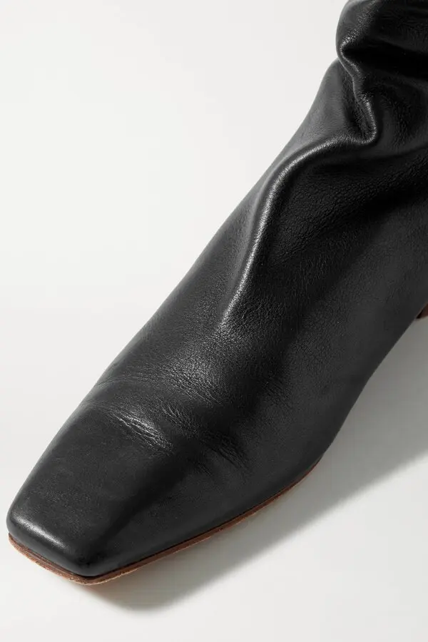 THE ROW Slouchy Leather Knee Boots