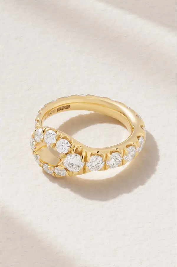 Melissa Kaye Lola Needle Large 18-karat Diamond Ring - Gold