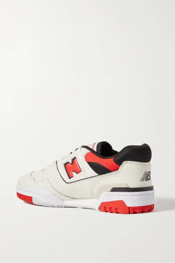 NEW BALANCE 550 Leather And Mesh Sneakers - White
