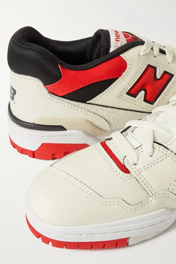 NEW BALANCE 550 Leather And Mesh Sneakers - White