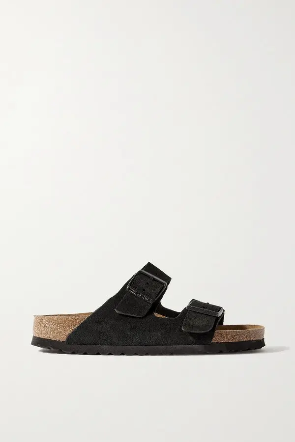 BIRKENSTOCK Arizona Suede Sandals - Black