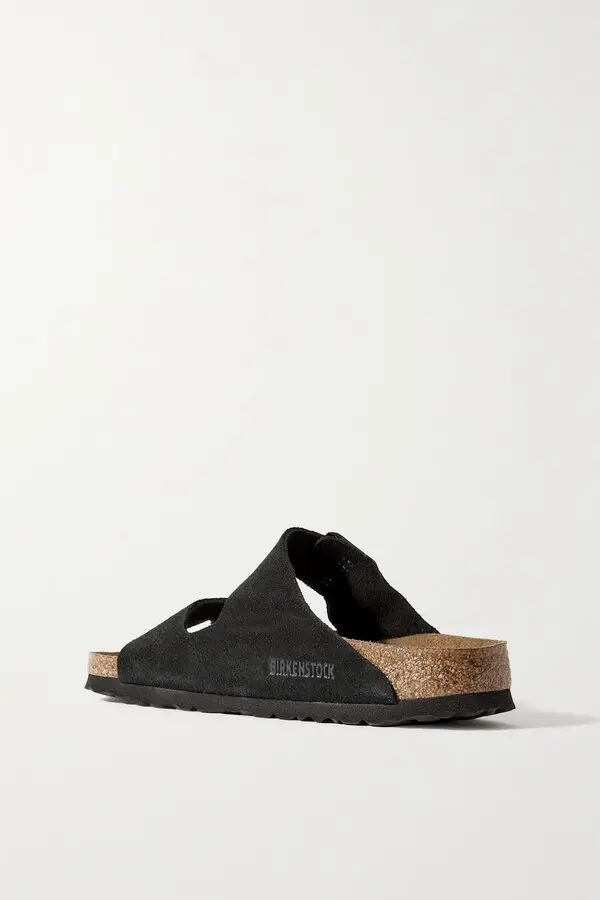 BIRKENSTOCK Arizona Suede Sandals - Black