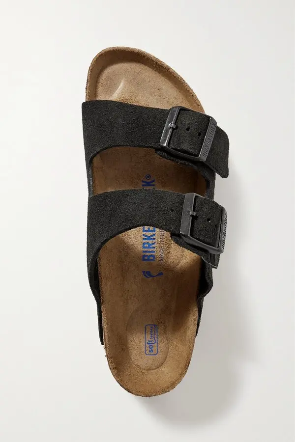 BIRKENSTOCK Arizona Suede Sandals - Black
