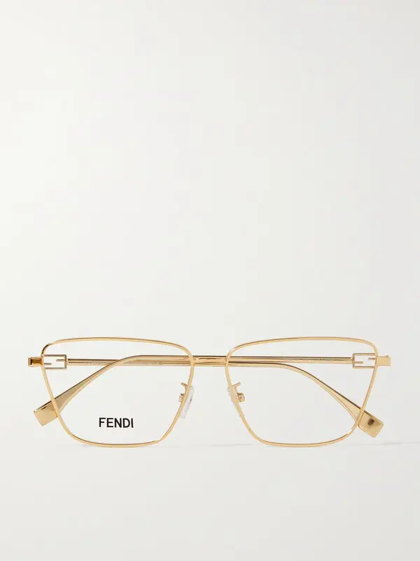 Fendi Baguette Square-framed Optical Glasses - Gold