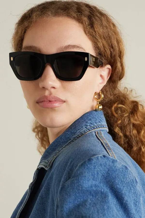 Fendi Roma D-frame Sunglasses - Black