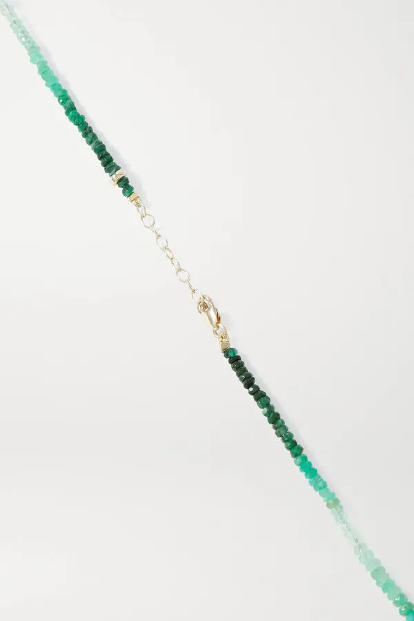 Jia Jia Gold Chain Emerald Necklace