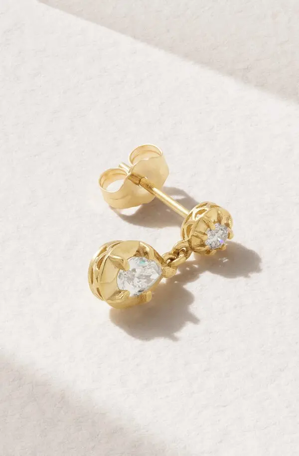 Jacquie Aiche Sophia 14-karat Diamond Earring - Gold