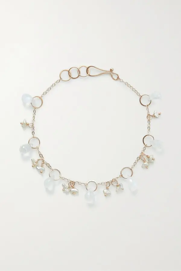MELISSA JOY MANNING 14-karat Recycled Pearl And Moonstone Bracelet - Gold