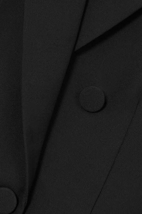 Another Tomorrow Double-breasted Merino Wool Jacket - Black