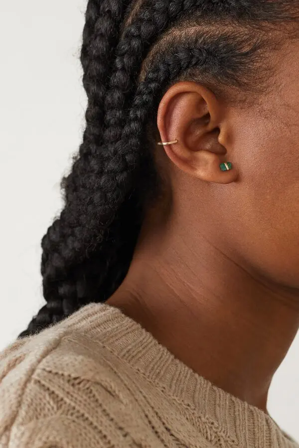 MELISSA JOY MANNING 14-karat Recycled Gold Emerald Stud Earrings