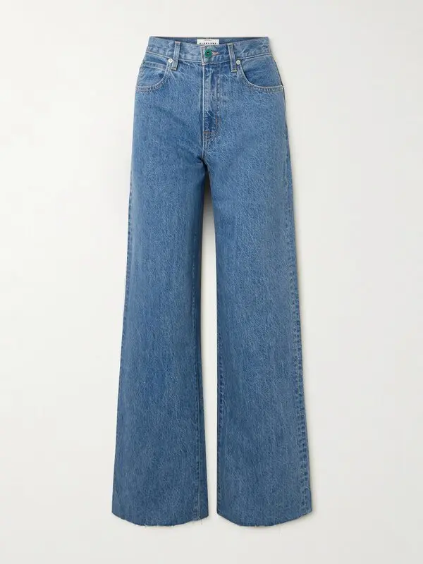 SLVRLAKE Grace Mid-rise Wide-leg Jeans - Blue