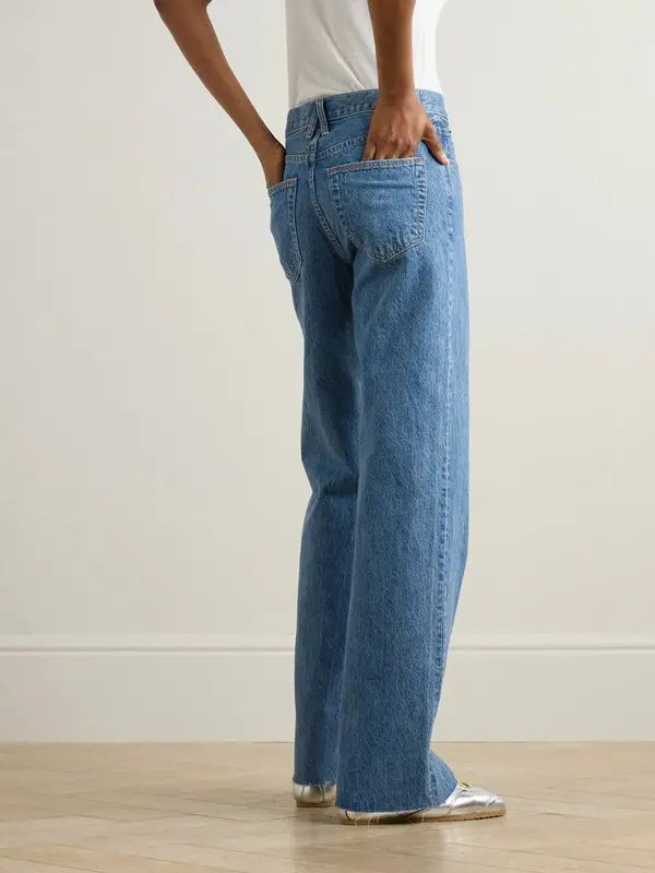 SLVRLAKE Grace Mid-rise Wide-leg Jeans - Blue