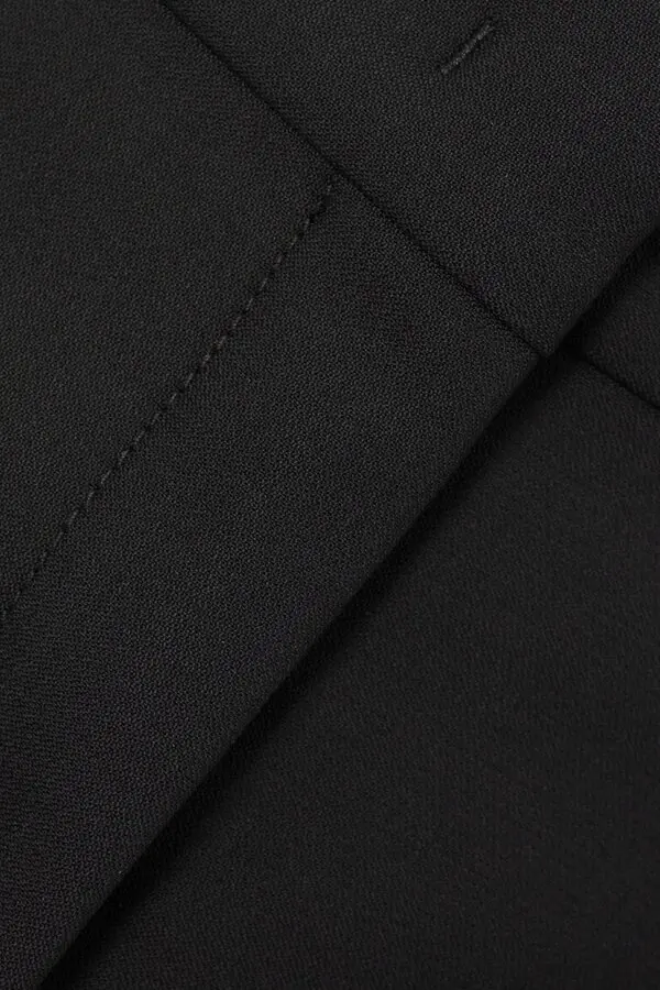 Another Tomorrow Pleated Merino Wool Straight-leg Pants