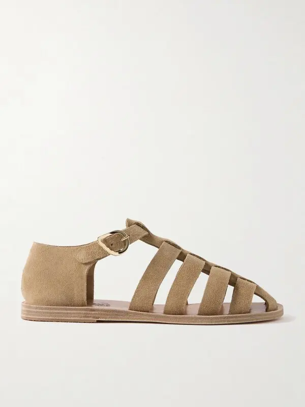 ANCIENT GREEK SANDALS Homeria Suede Sandals - Neutrals