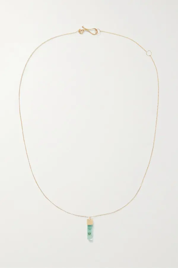MELISSA JOY MANNING 14-karat Recycled Tourmaline Necklace - Gold