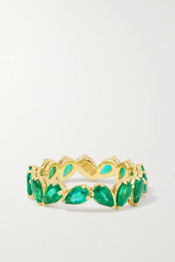 OCTAVIA ELIZABETH Net Sustain Nesting Gem 18-karat Recycled Emerald Ring - Gold