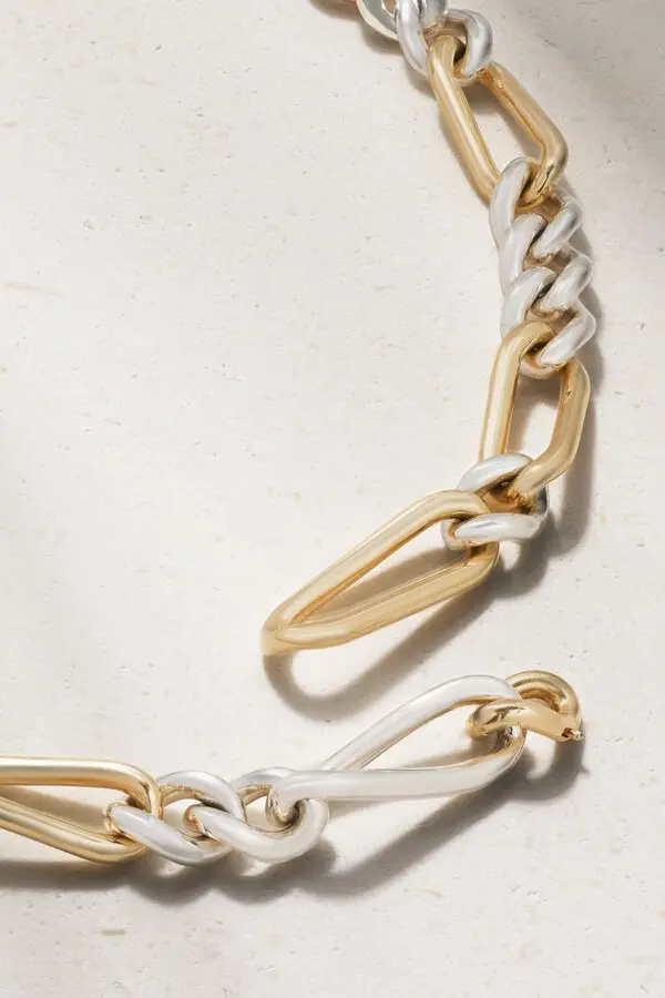 MAOR 18-karat And Sterling Silver Curb Link Choker