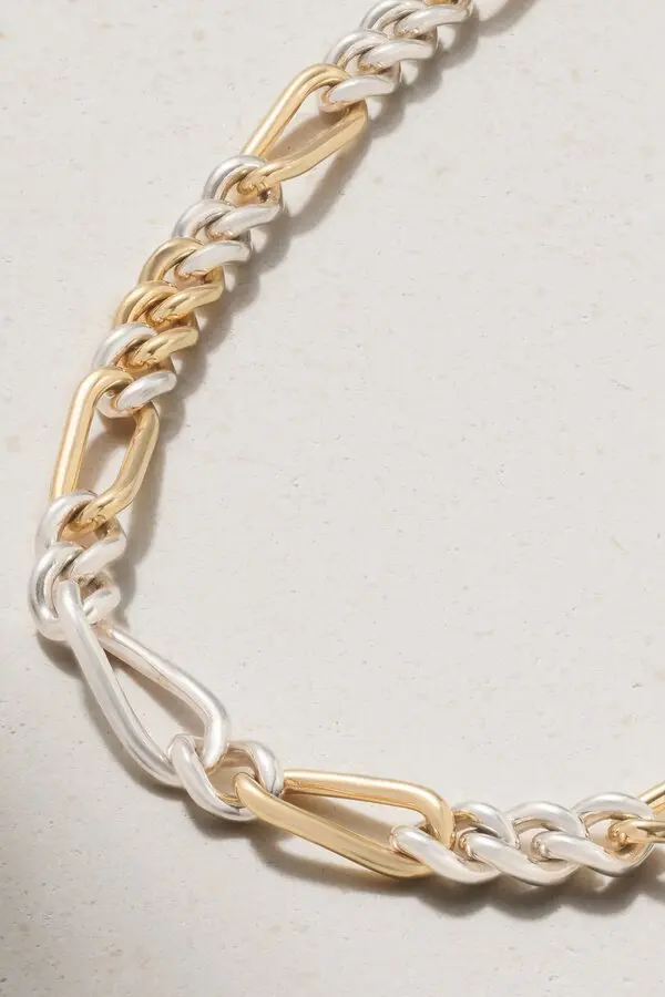 MAOR 18-karat And Sterling Silver Curb Link Choker