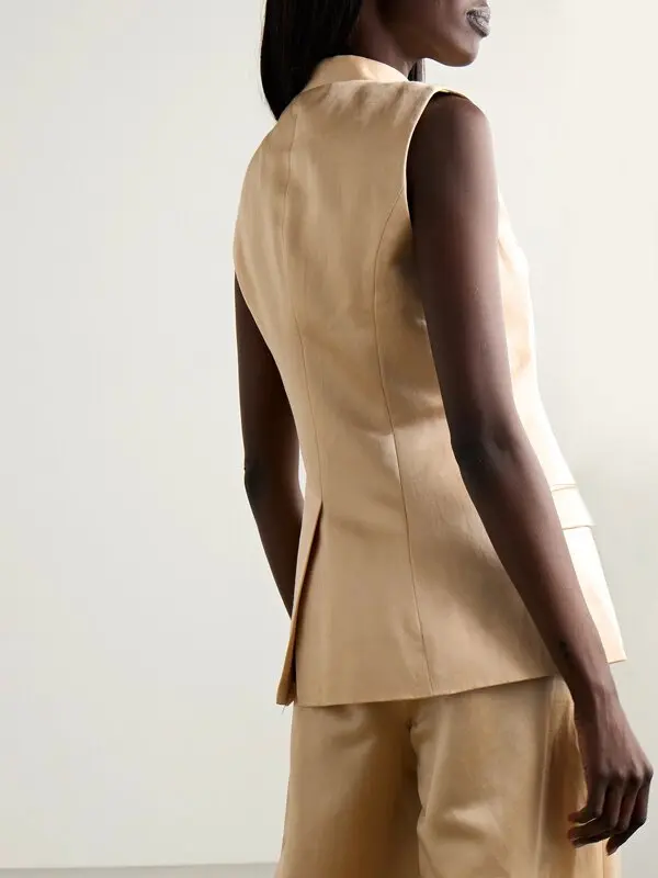 Adam Lippes Duchesse-satin Vest