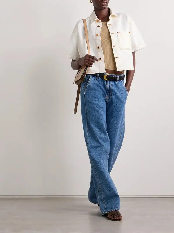 SLVRLAKE Cara Cropped Shirt
