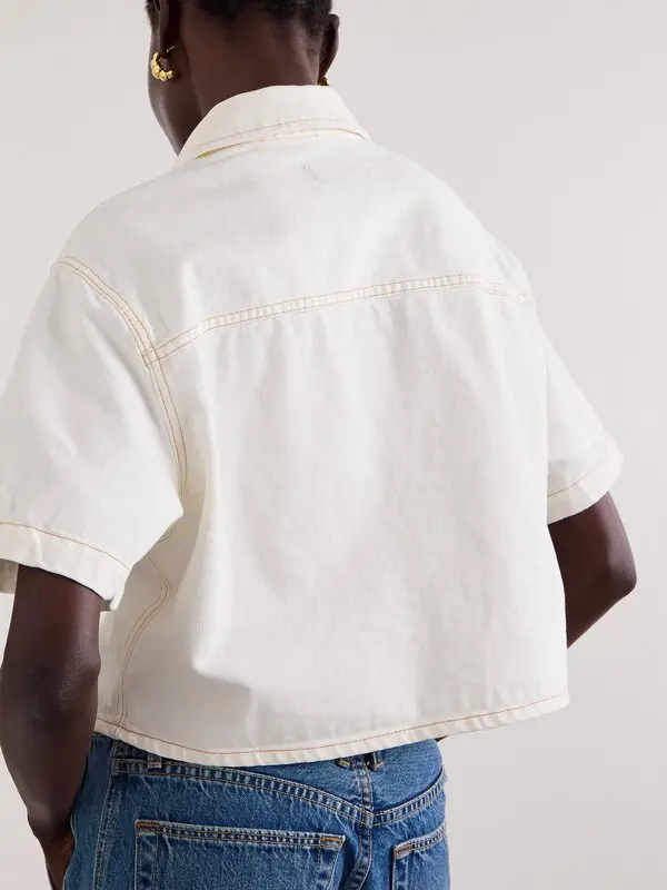 SLVRLAKE Cara Cropped Shirt