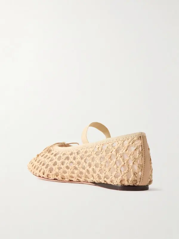 LOEFFLER RANDALL Leonie Woven Raffia Ballet Flats