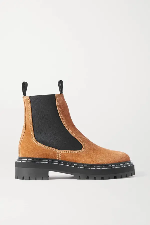 Proenza Schouler Suede Ankle Boots - Brown
