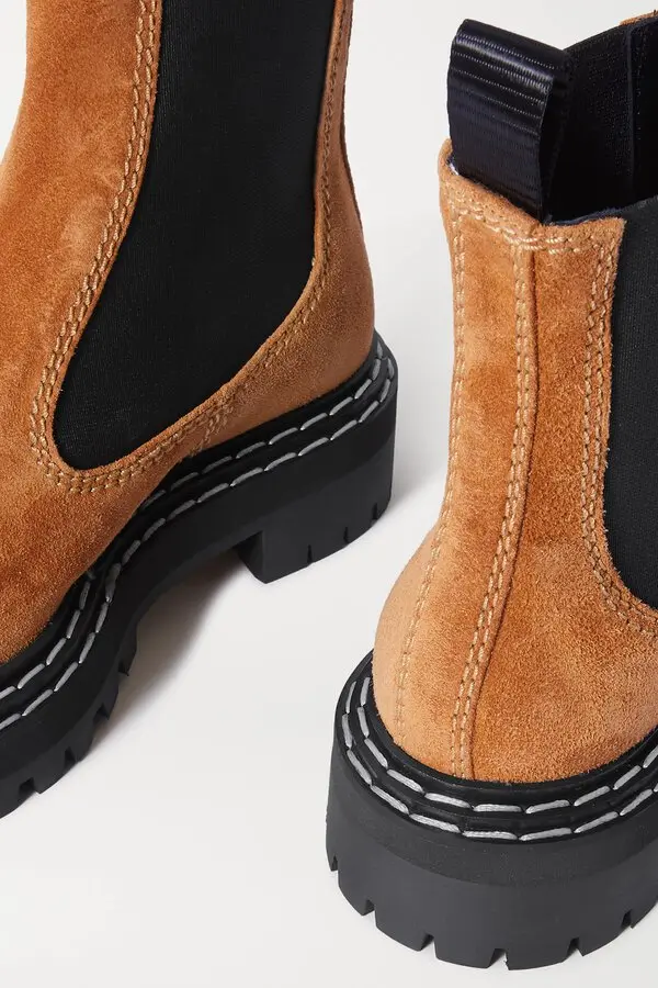 Proenza Schouler Suede Ankle Boots - Brown