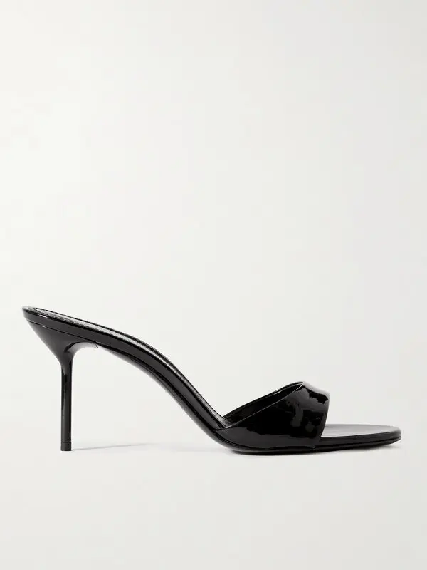 Paris Texas Lidia 70 Patent Leather Mules - Black