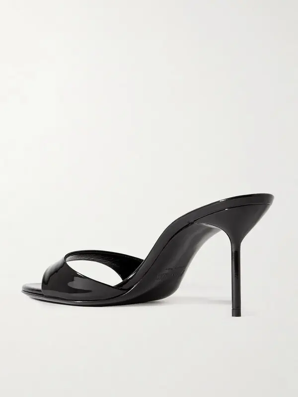 Paris Texas Lidia 70 Patent Leather Mules - Black