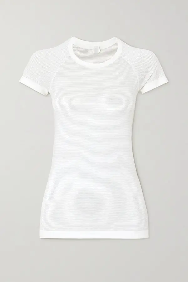 Lululemon Swiftly Tech 2.0 Striped Stretch T-shirt - White