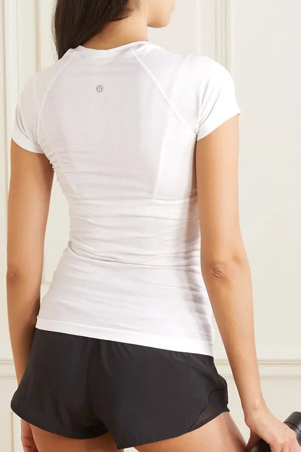 Lululemon Swiftly Tech 2.0 Striped Stretch T-shirt - White
