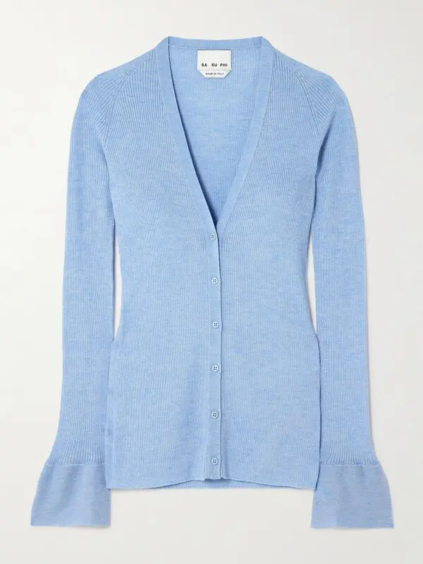 Sasuphi Ribbed Cashmere And Silk-blend Cardigan