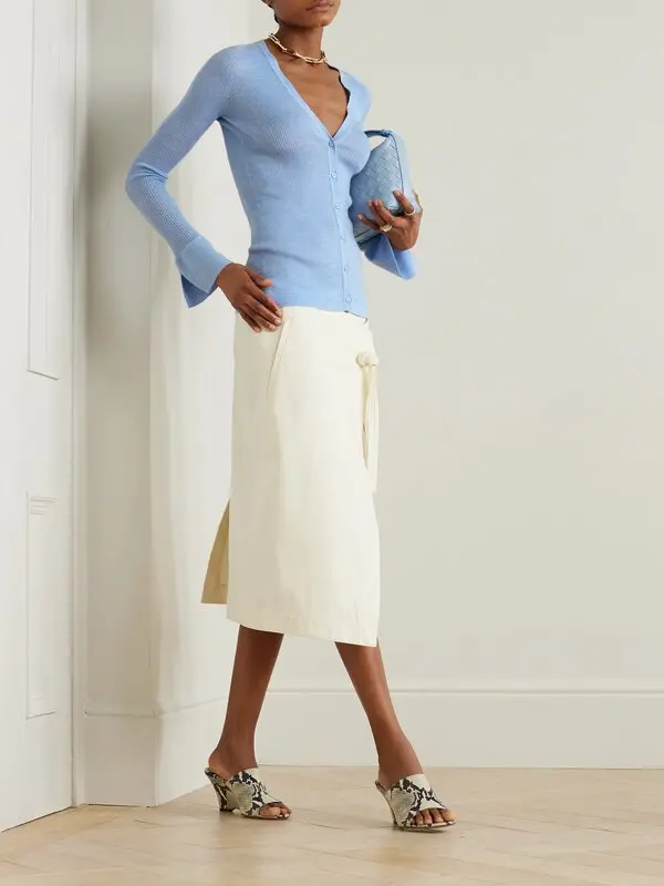 Sasuphi Ribbed Cashmere And Silk-blend Cardigan