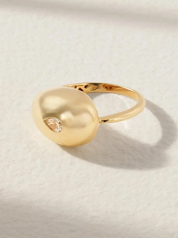 Mateo Water Droplet 14-karat Diamond Ring - Gold