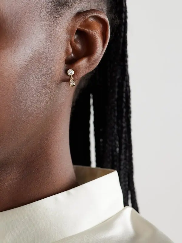 Mateo 14-karat Diamond Drop Earrings