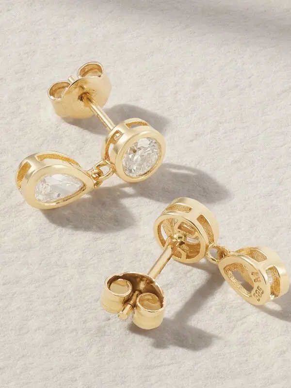 Mateo 14-karat Diamond Drop Earrings