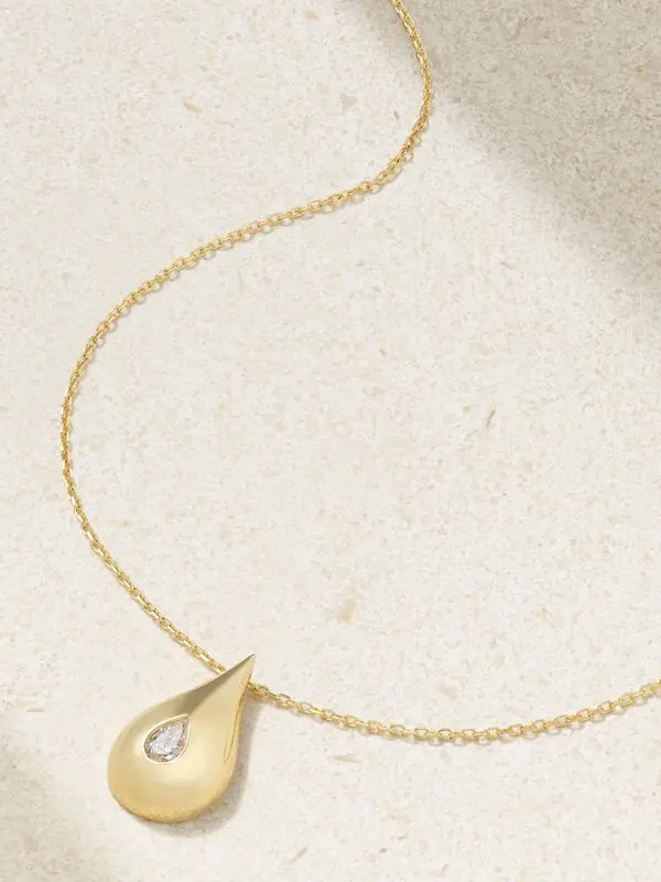 Mateo 14-karat Diamond Agua Necklace - Gold
