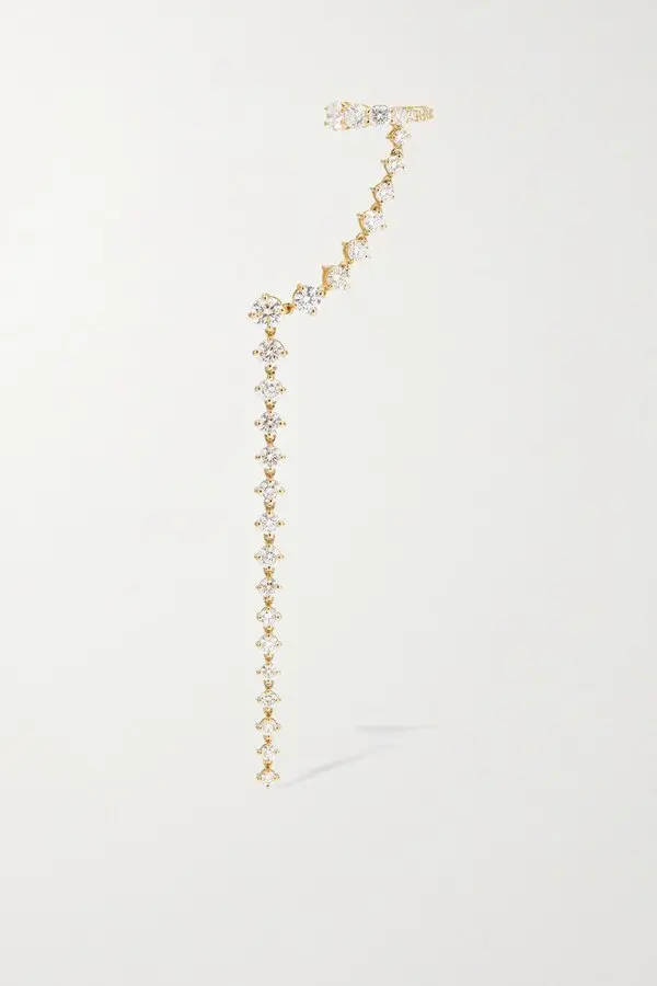 Melissa Kaye Sadie Drop 18-karat Diamond Single Earring - Gold