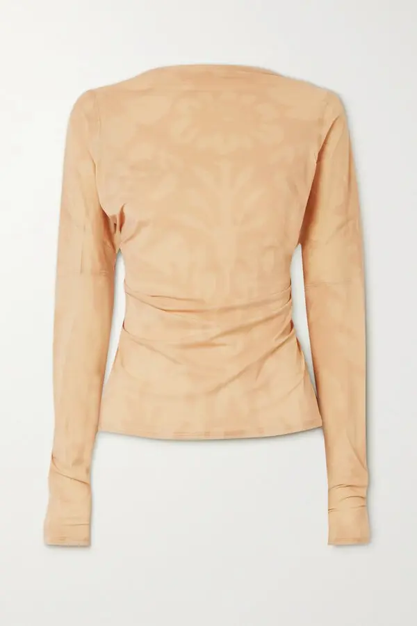 Ioannes Open-back Paneled Printed Stretch-jersey Top