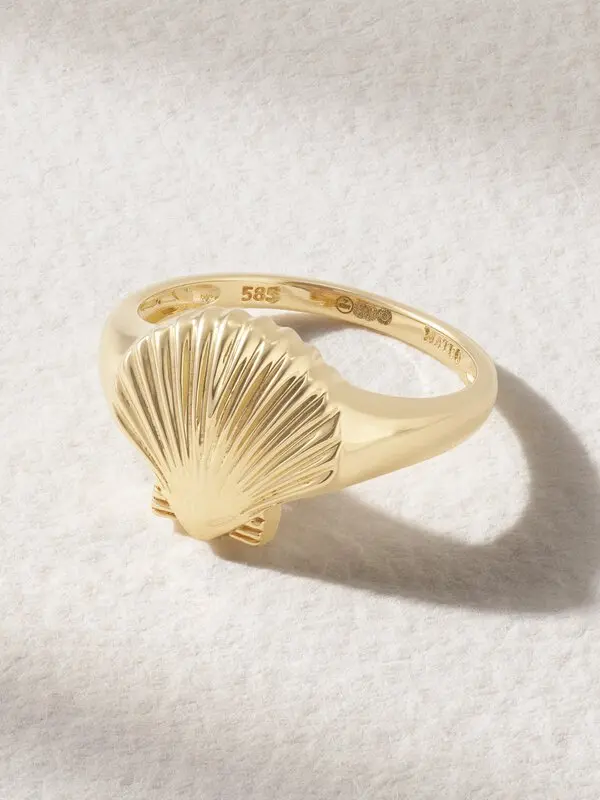 Mateo Venus 14-karat Signet Ring - Gold