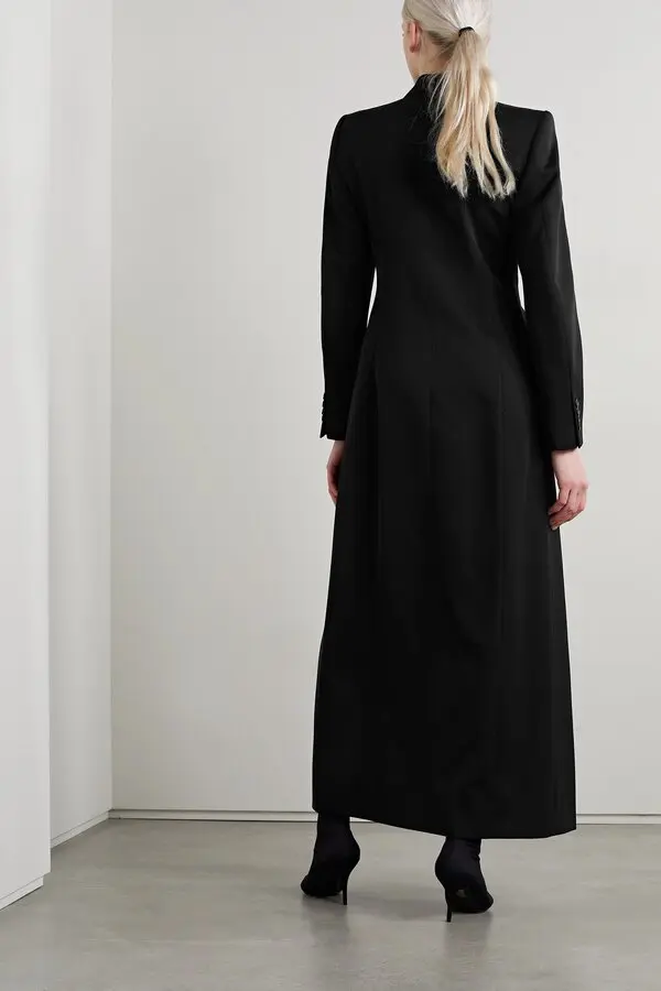 Balenciaga Hourglass Double-breasted Wool-twill Coat