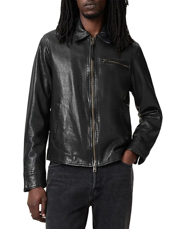 ALLSAINTS Miller Leather Jacket - Black