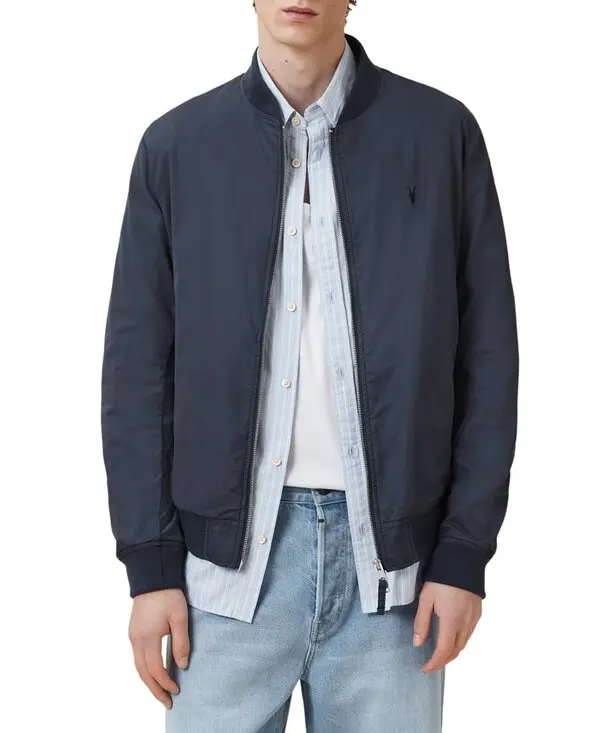 ALLSAINTS Bassett Bomber Jacket - Command Blue